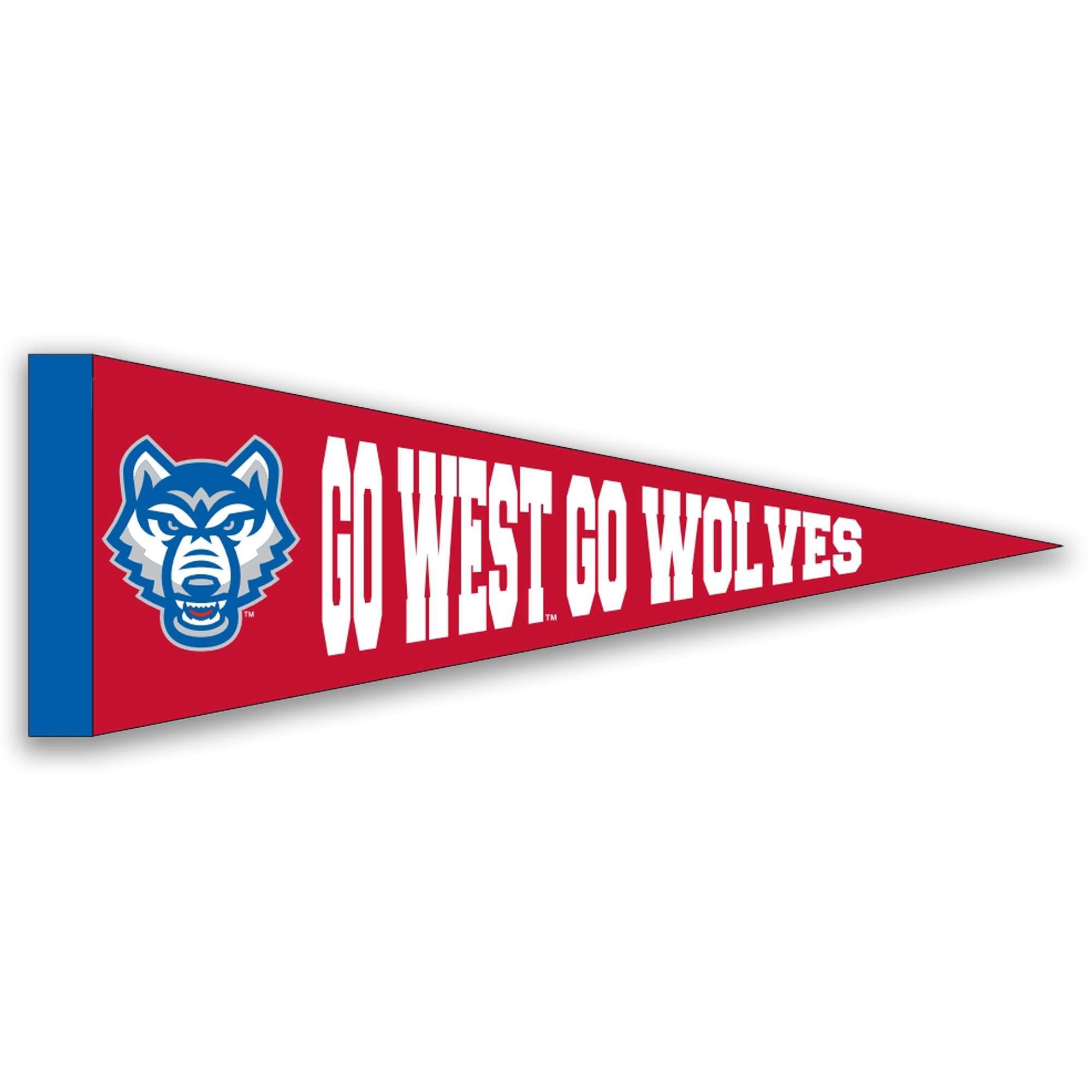 WOLF LOGO GO WEST HARD FELT PENNANT | UWG Outfitters