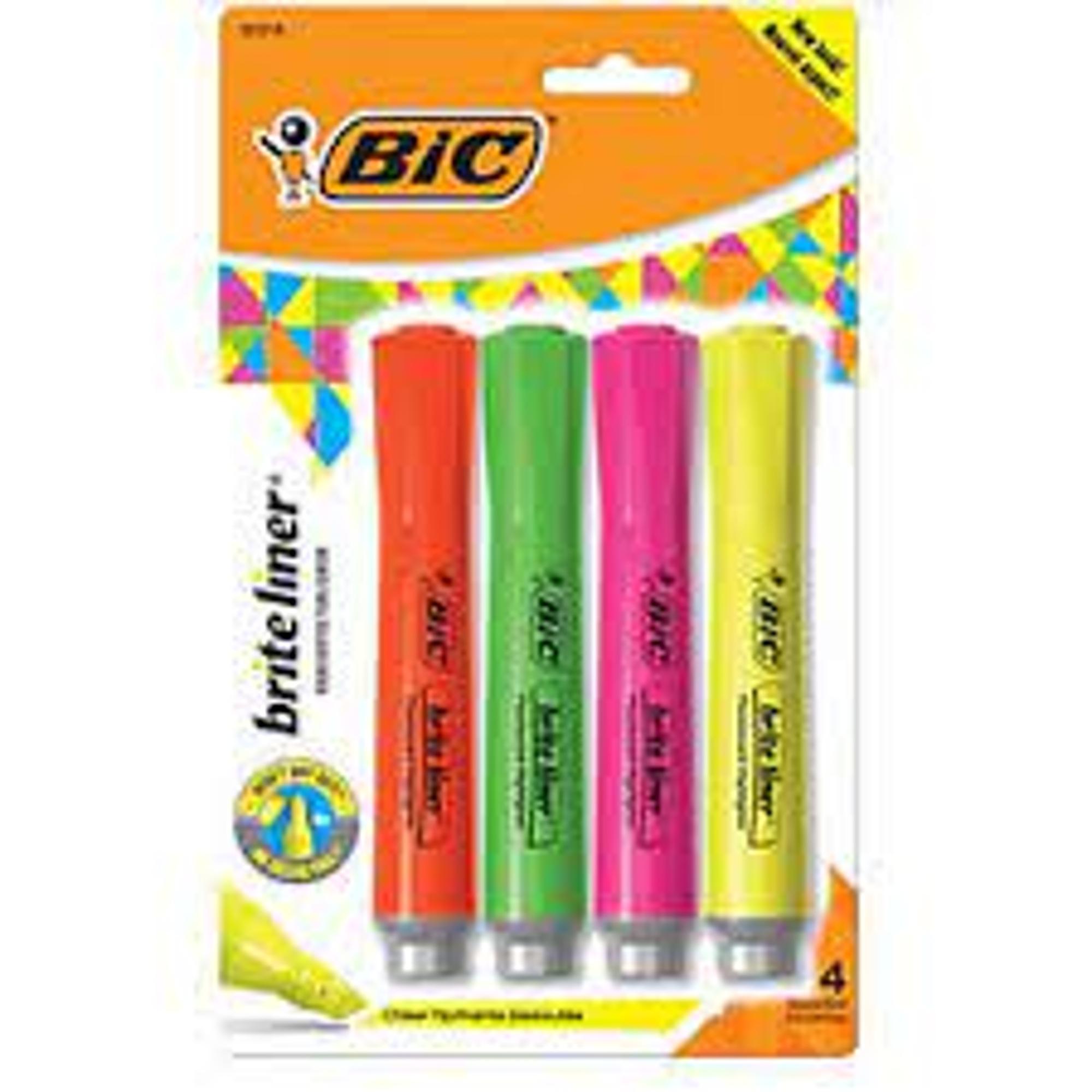 BIC Brite Liner Highlighter 4pk | KVCC Bookstore