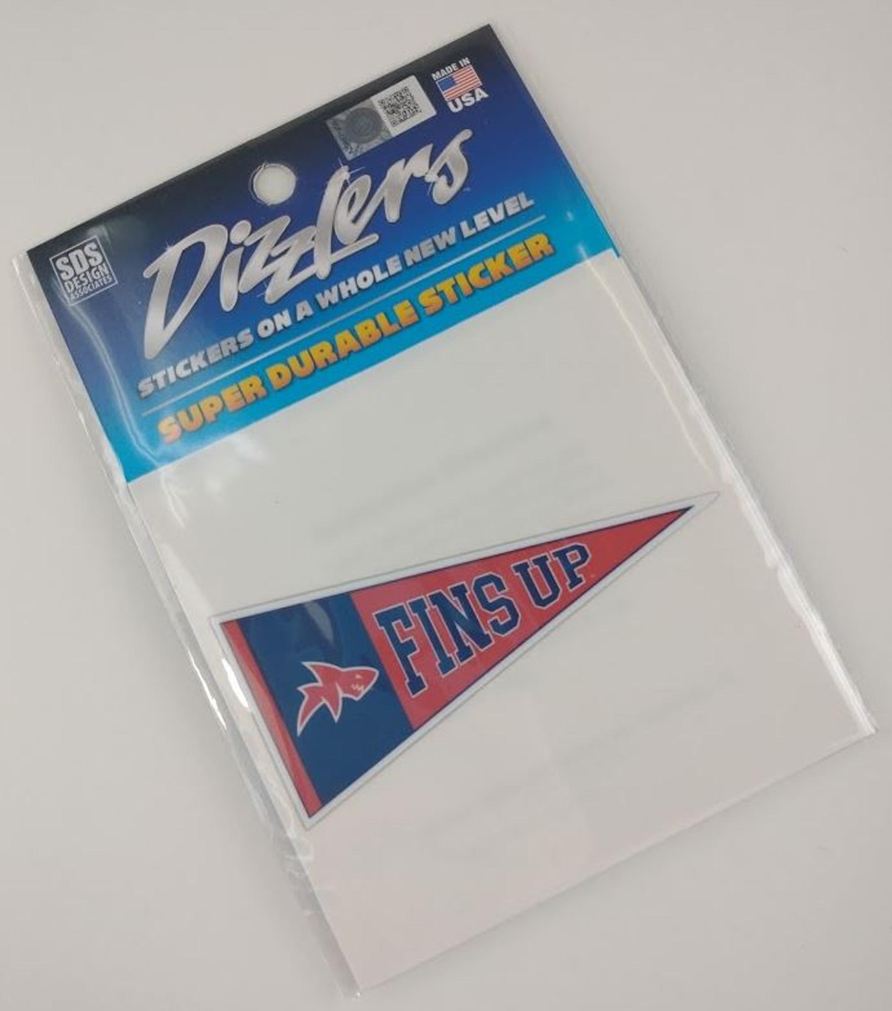 Red Ole Miss Pennant Dizzler Sticker with Landshark 3in | Rebel Bookstore