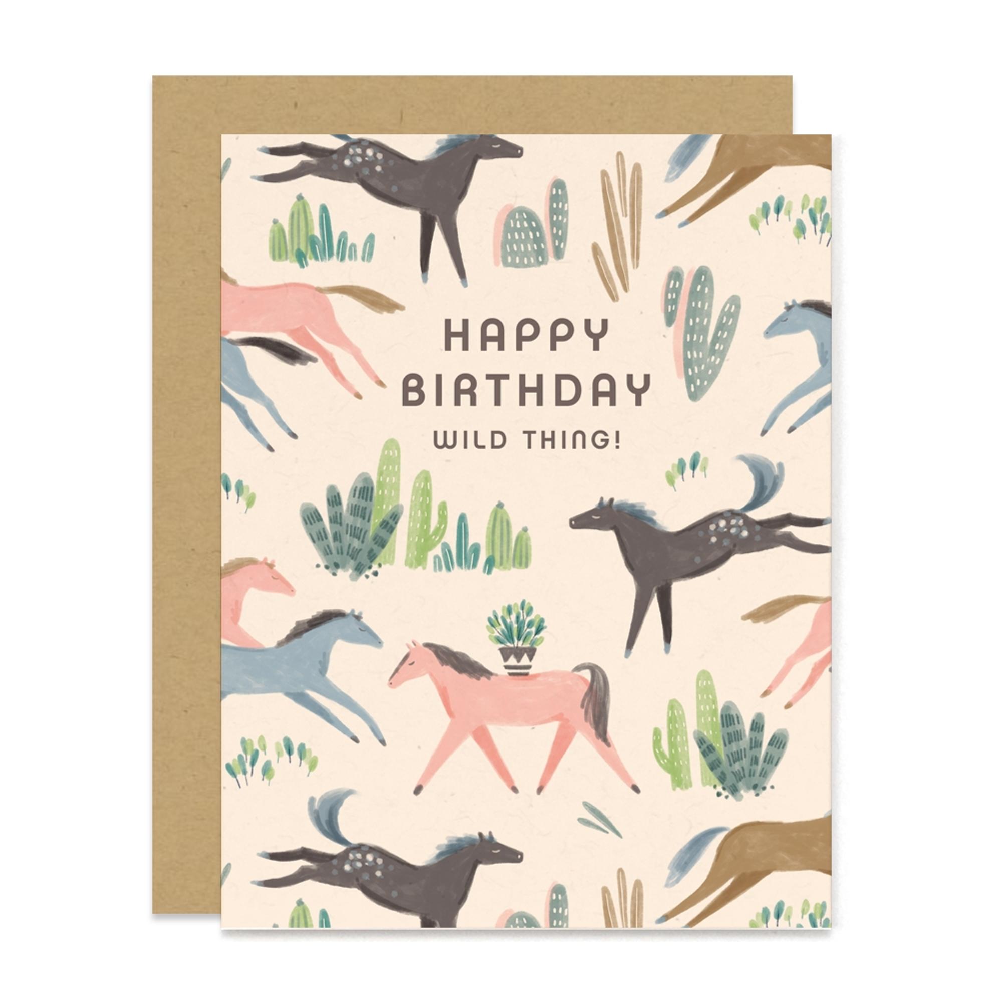 Wild Mustang Birthday Card | Cal Student Store