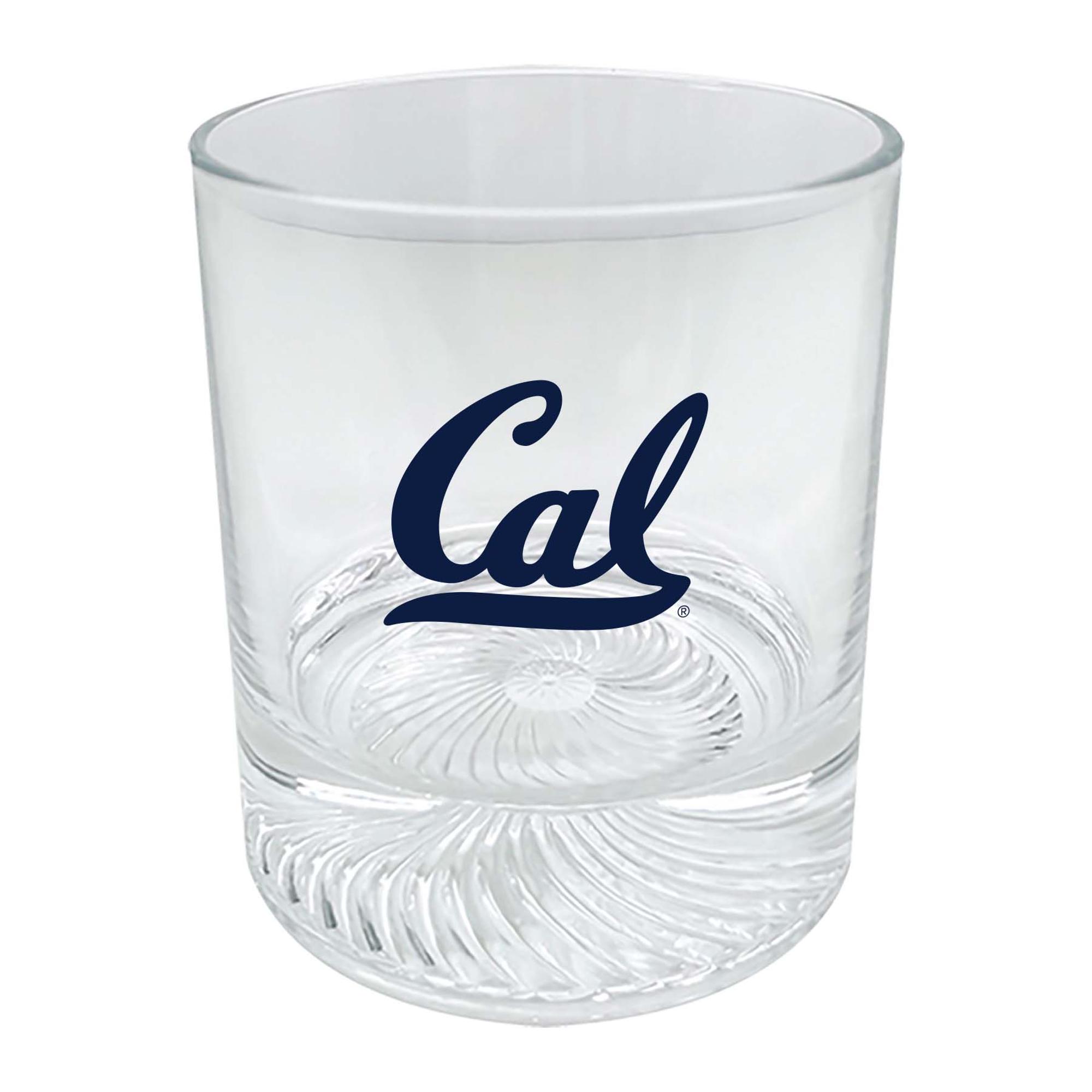 Cal Spiral Double Old Fashioned Rocks Glass 8.5oz | Cal Student Store