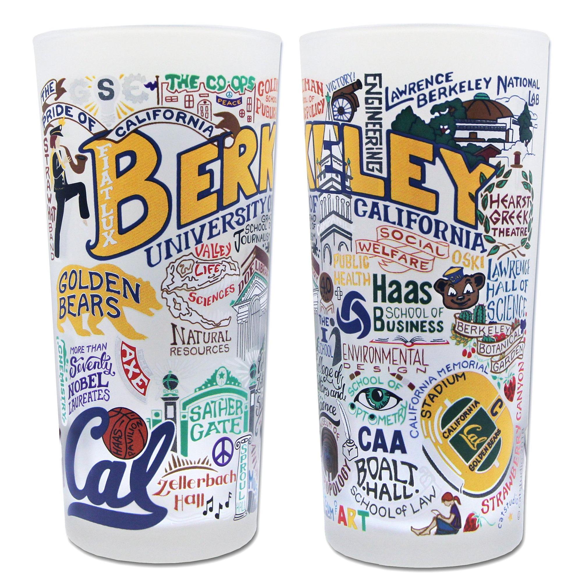 UC Berkeley Frosted Glass 15oz by Catstudio | Cal Student Store