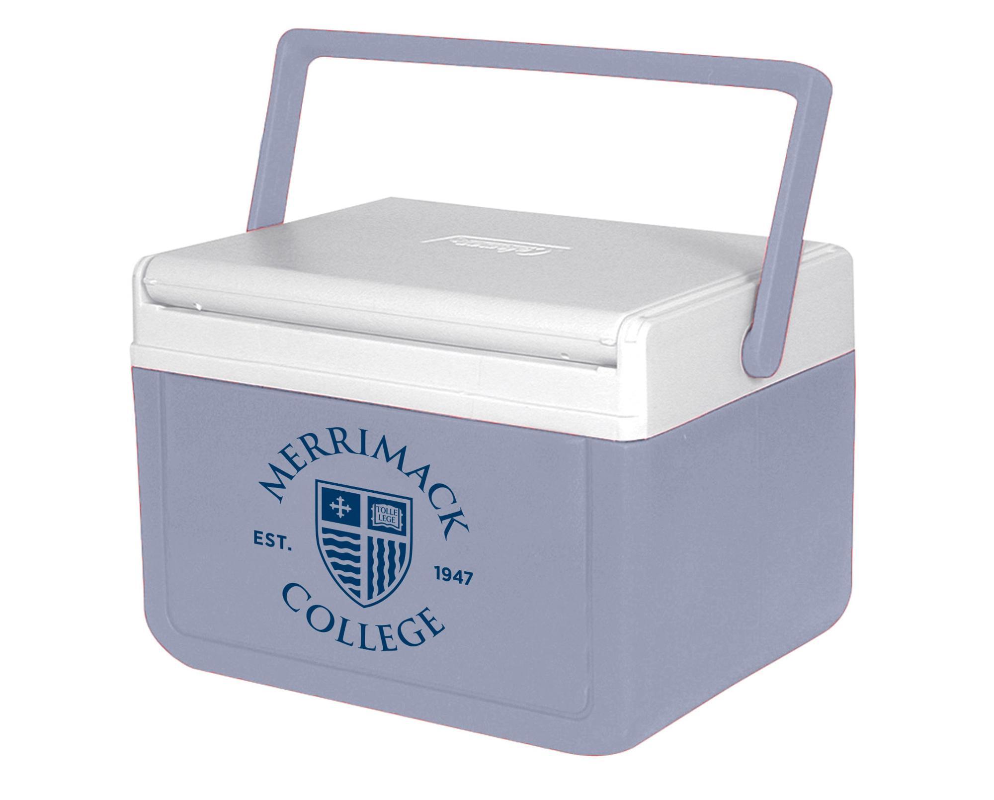 Merrimack Circle Shield Coleman Fog Grey Cooler | Merrimack College ...