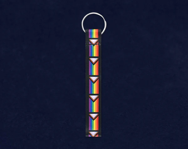 Progress Pride Flag Lanyard Keychain | Cal Student Store