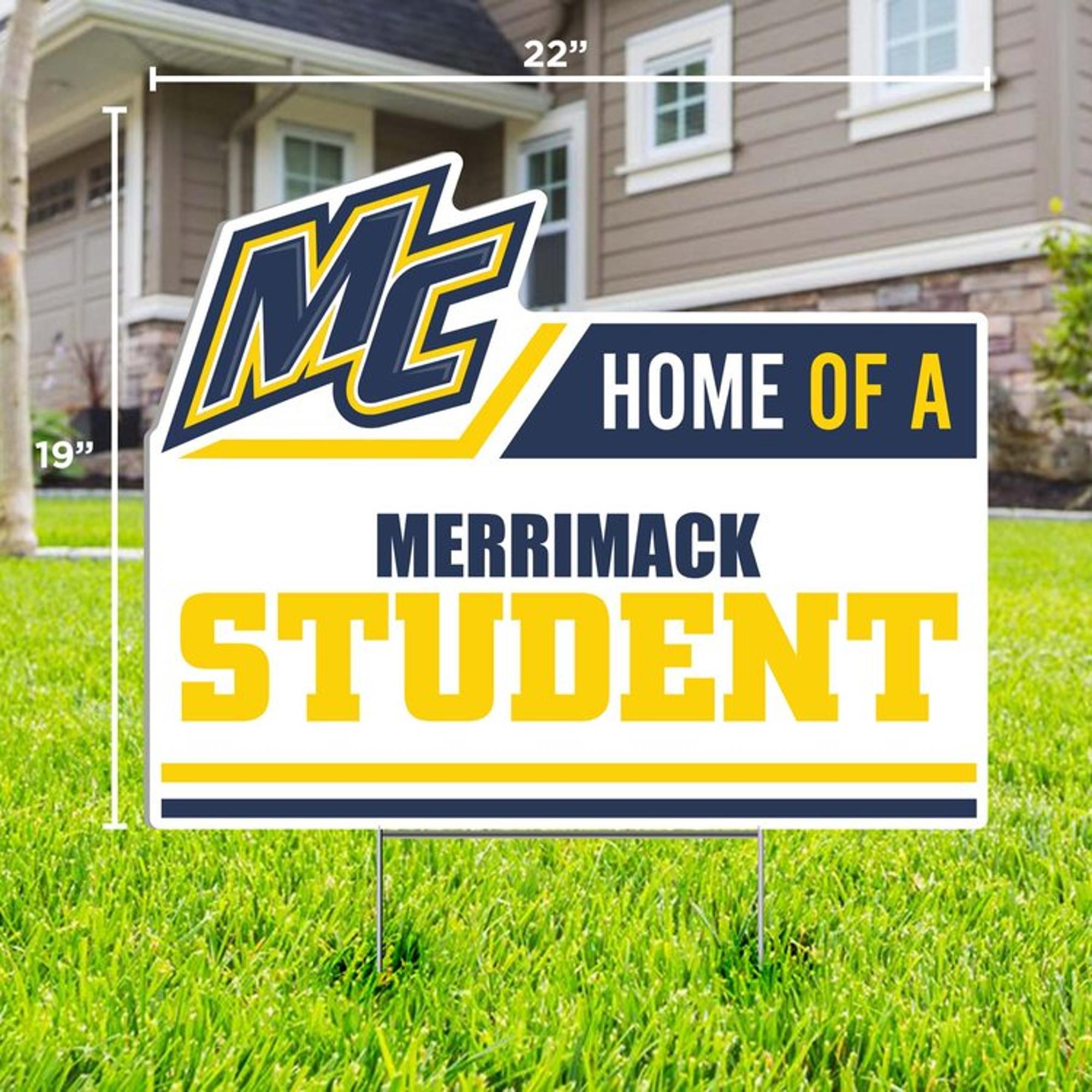 MC Logo Home of a Merrimack Student Lawn Sign | Merrimack College Bookstore