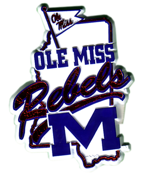 Ole Miss Rebels Map 2D Magnet | Rebel Bookstore