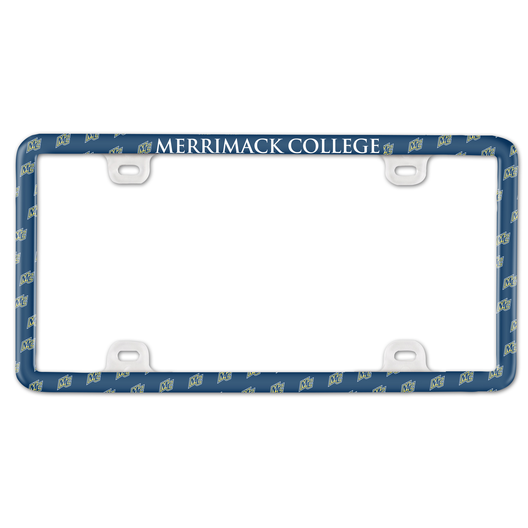 MC Plastic Thin Rim License Plate Frame | Merrimack College Bookstore
