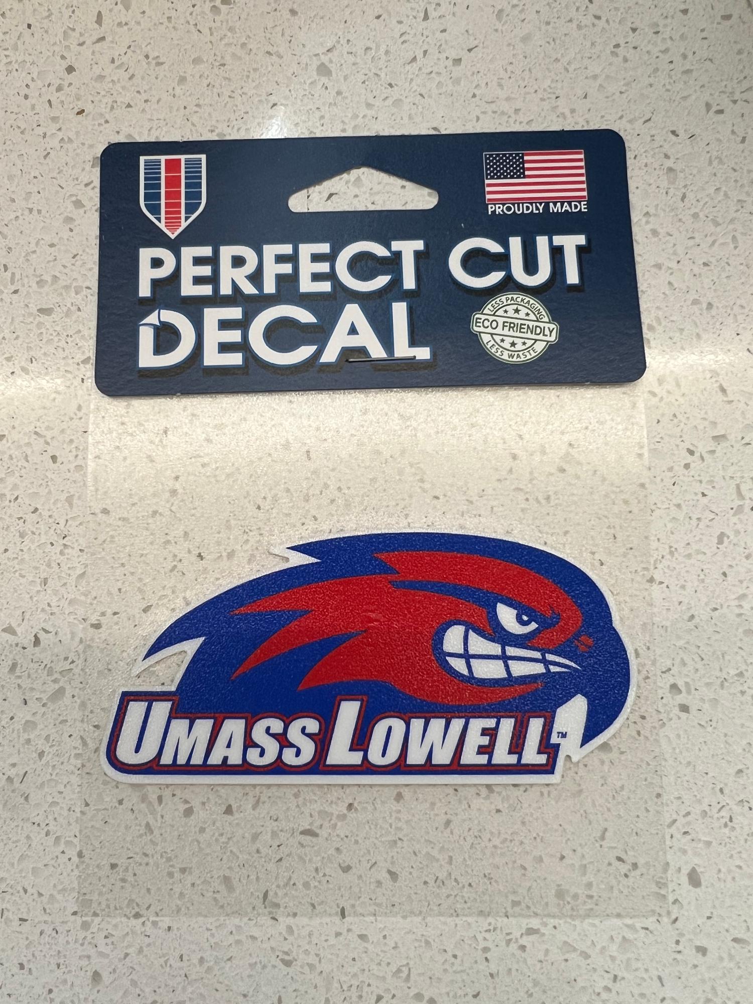 Wincraft Decal - River Hawk - Full Color with Text | UMass Lowell Bookstore