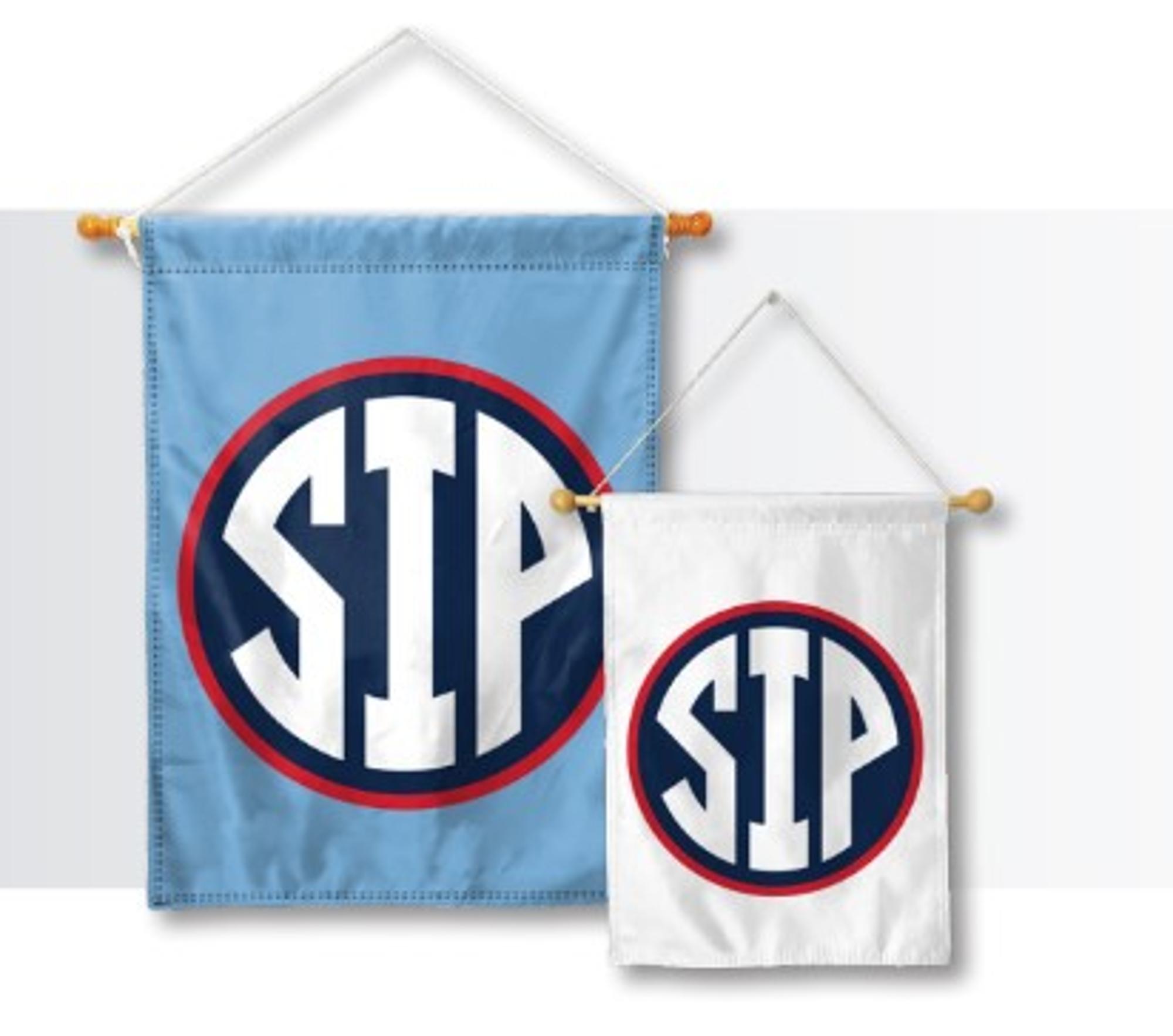 The Sip Double-Sided Vertical Flag Banner 30x40 | Rebel Bookstore