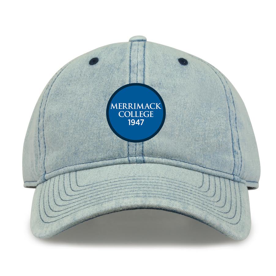 Denim Washed Patch Hat | Merrimack College Bookstore