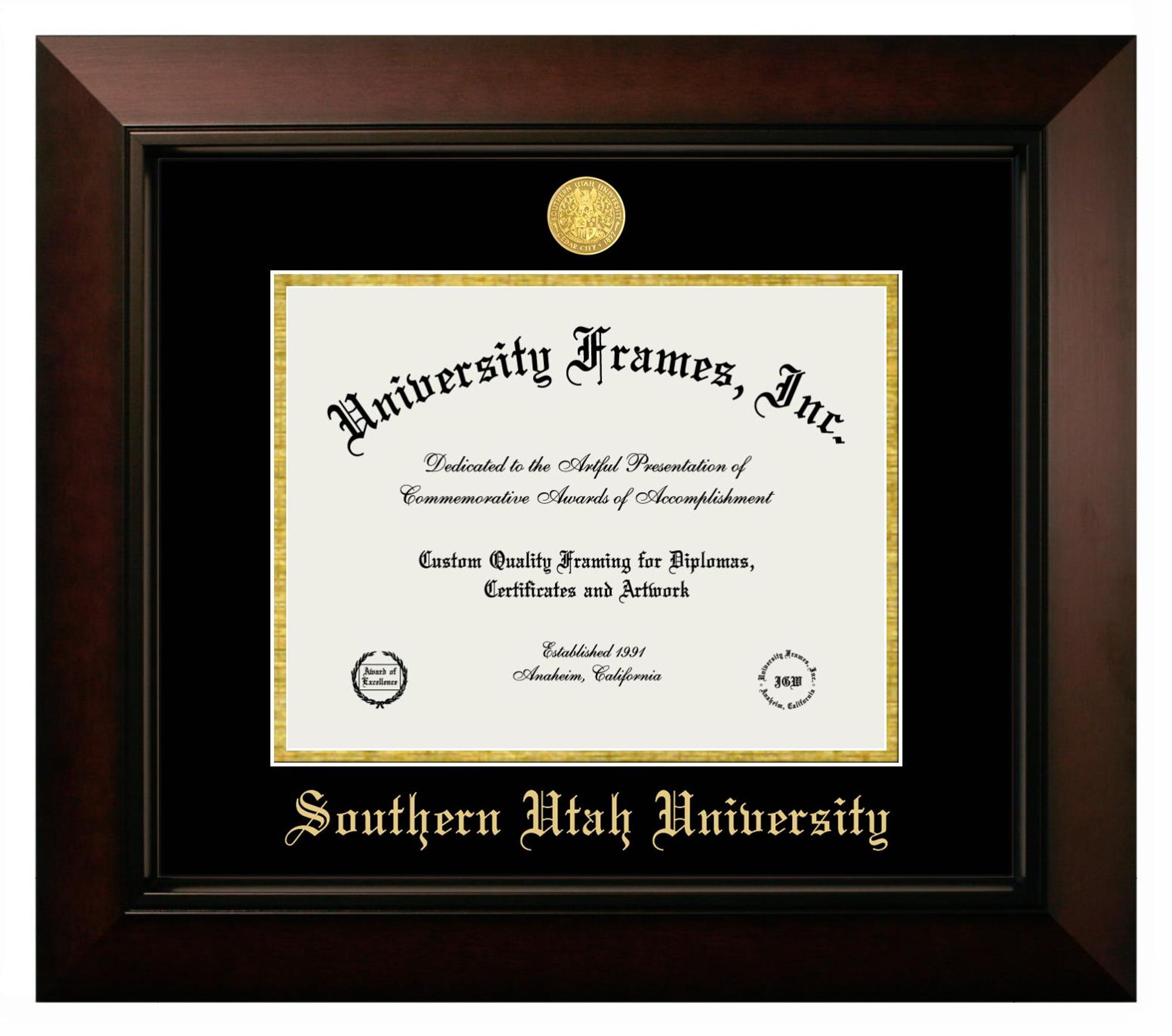 SUU 8x10 Legacy Medallion Diploma Frame | SUU Campus Store